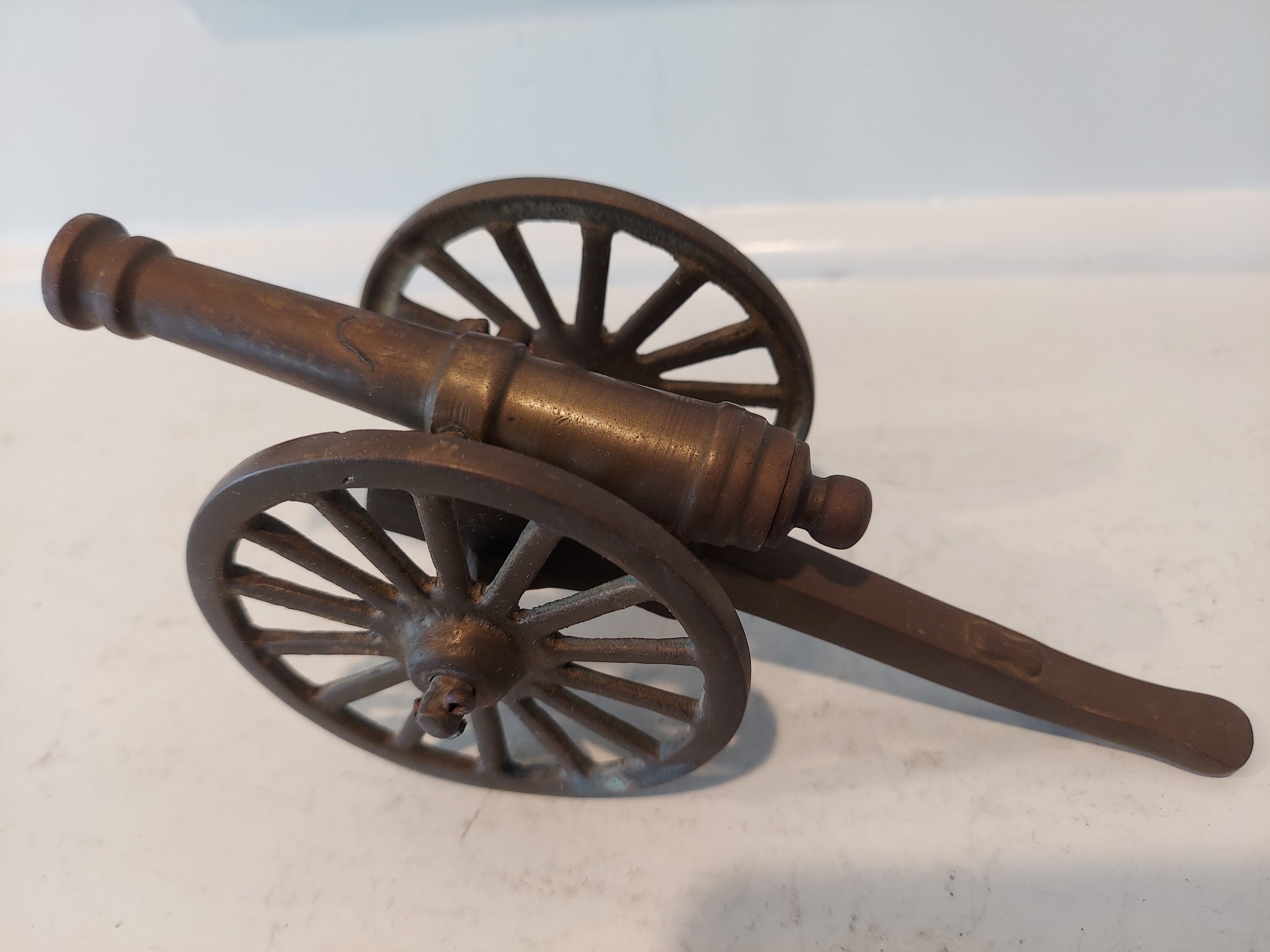 Cast Iron Cannon - Moving Wheels - Adjustable Mini Cannon - Collectible ...
