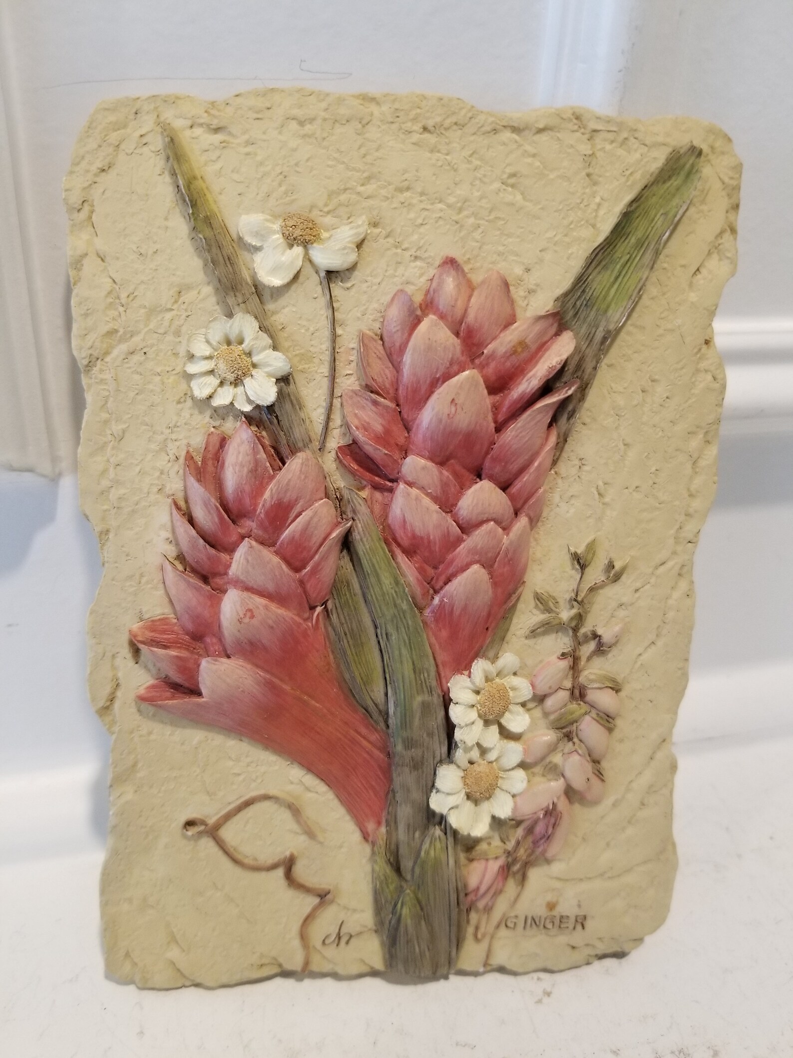 Ginger Ceramic Tile Hand Painted Decorative Tile Flowers - Etsy