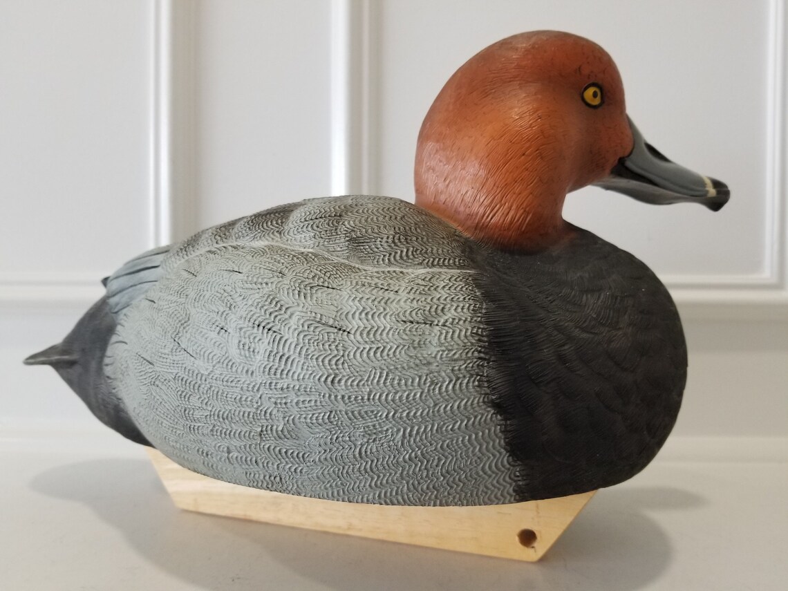 Wood Carved Duck - Ducks Unlimited Shooting Rig Collection - Signed by ...