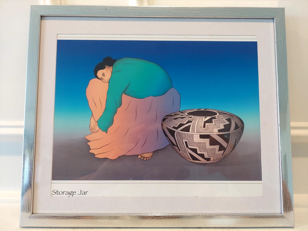 R. C. Gorman Print - Storage Jar 1988 - Navajo Folk Art - Framed - Etsy