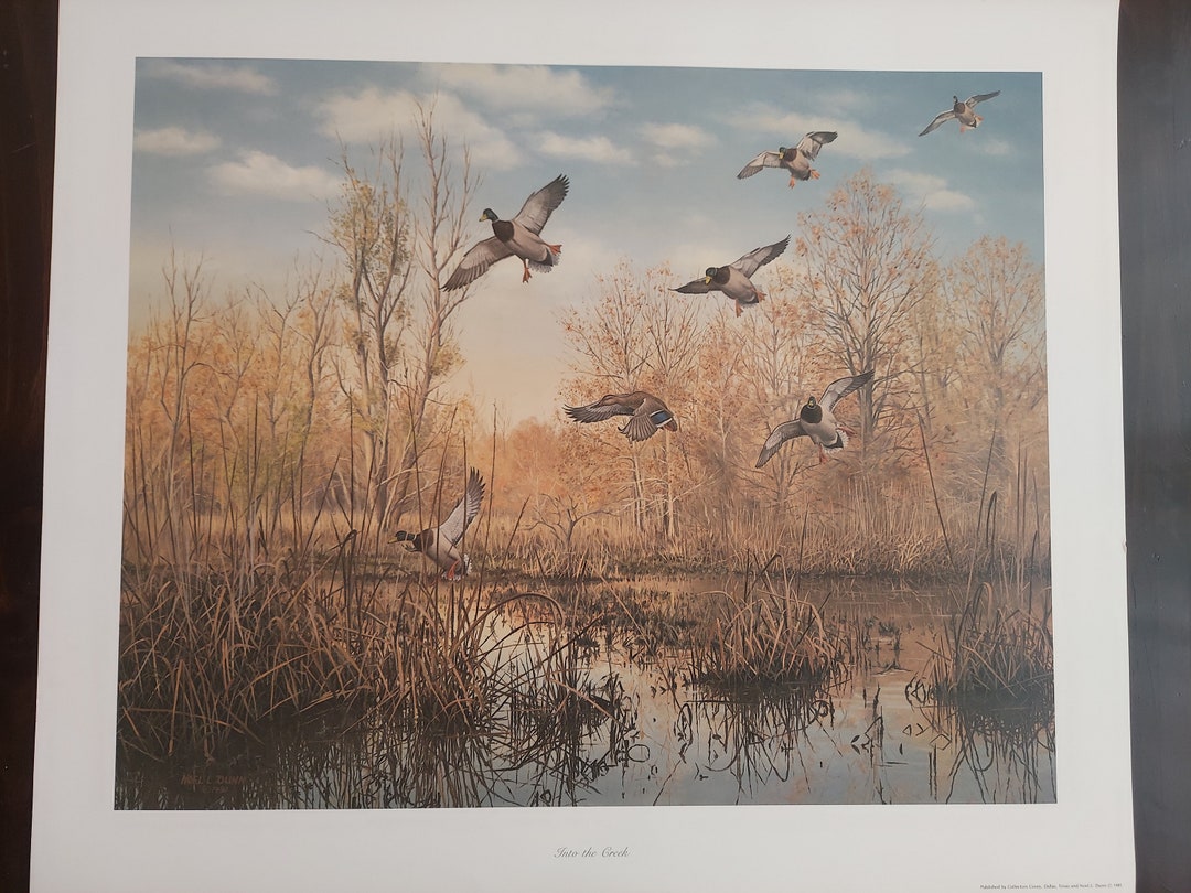 Noel L. Dunn - Into the Creek - Beautiful Large Vintage Print 1981 - Etsy