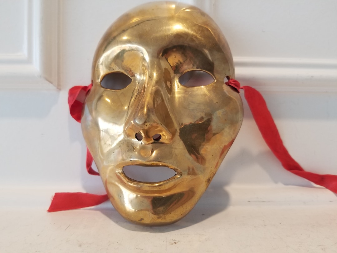 Collectible Brass Mask - Made in India - Solid Brass Mask - Etsy