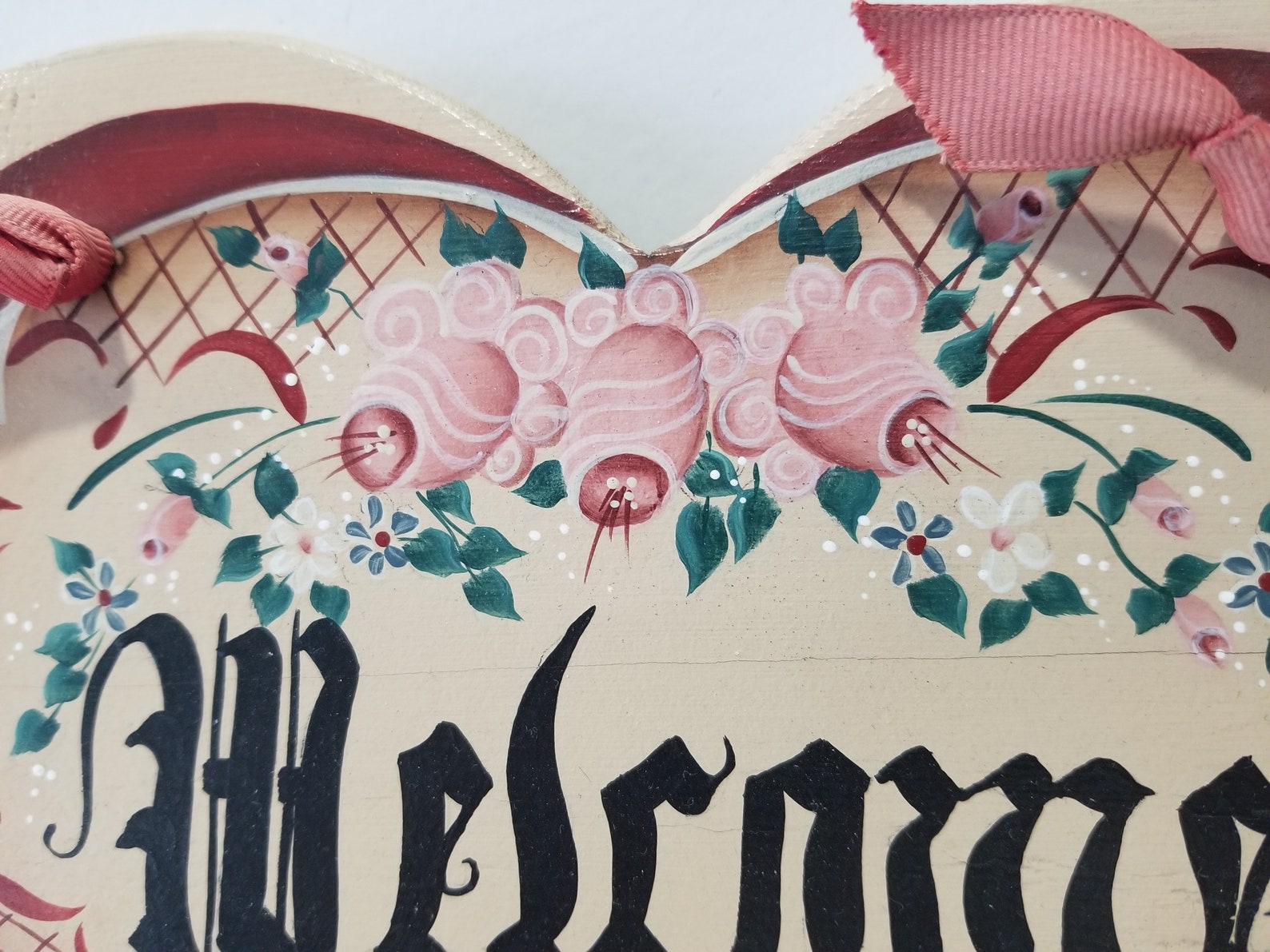 Welcome Wood Sign Old Original Wood Sign Hand Painted and | Etsy