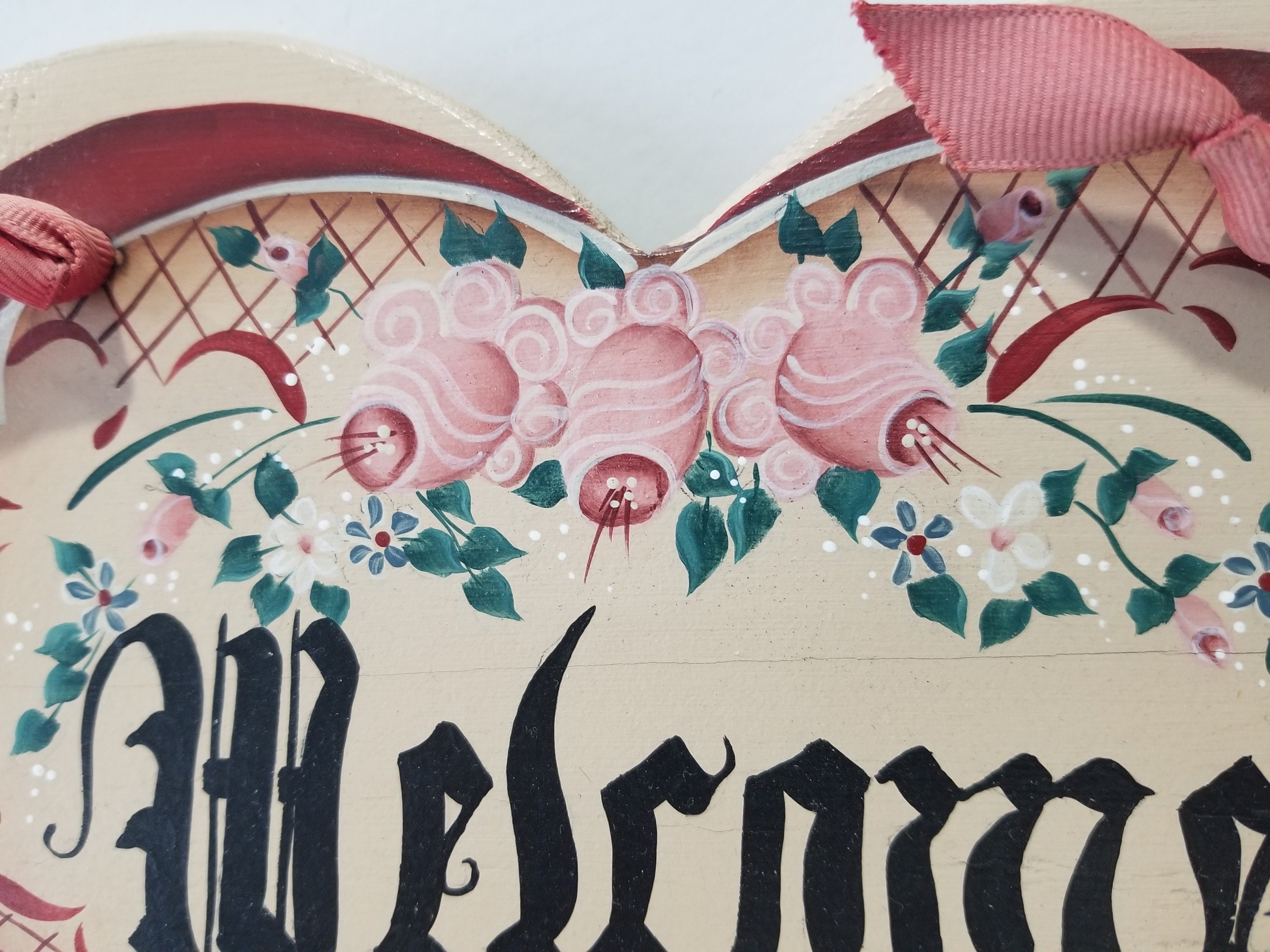 Welcome Wood Sign Old Original Wood Sign Hand Painted and | Etsy