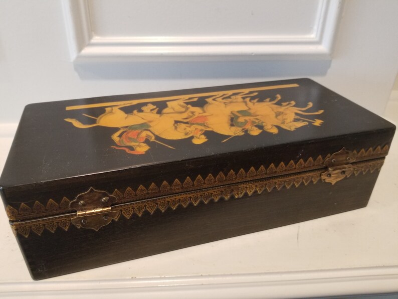 Medieval Design Inlay Wood Box Jewelry Box Made in France - Etsy