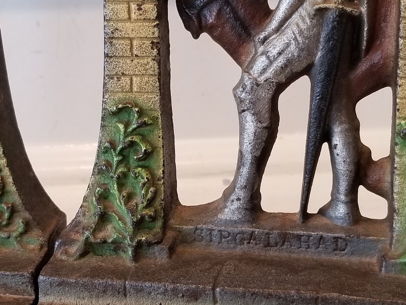 Medieval Style Cast Iron Bookends Sir Galahad Art Bookends - Etsy