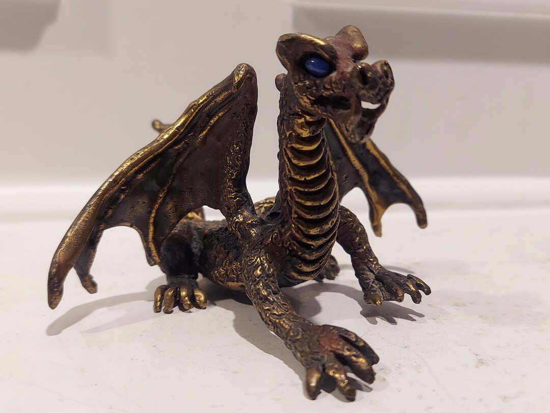 Bronze Dragon Decor - Bronze Art Decor - Bronze Dragon Figurine - Etsy