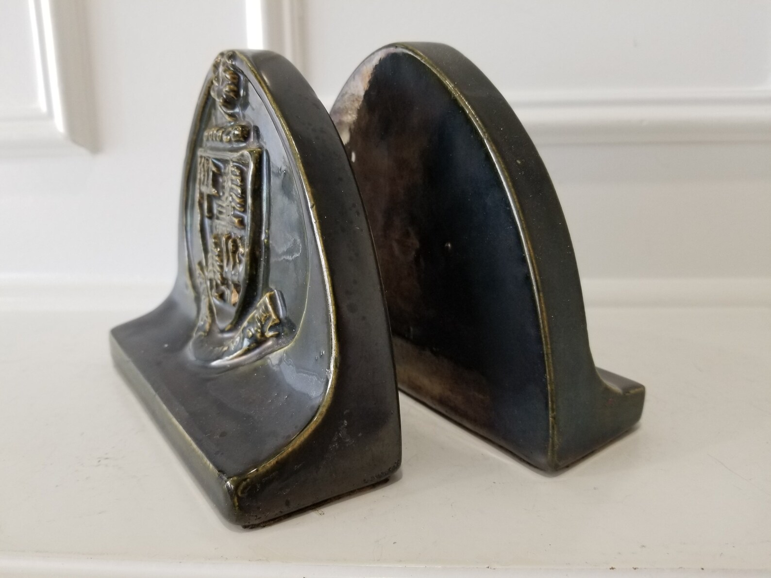 Heraldic Stone Bookends Hand Made Bookends | Etsy