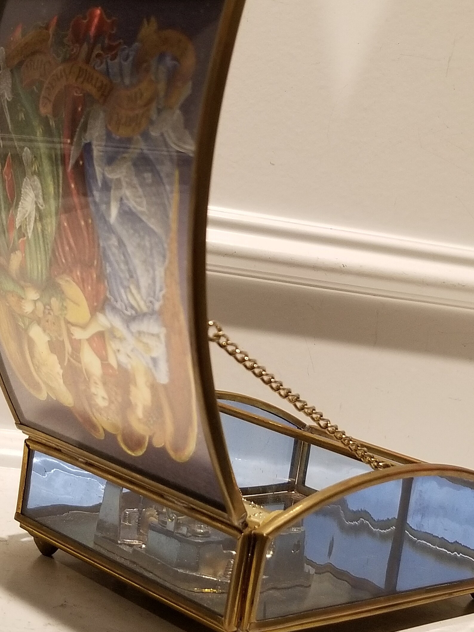 Glass and Brass Music Box by Lynn Bywaters - Angels Decor - Hark the ...