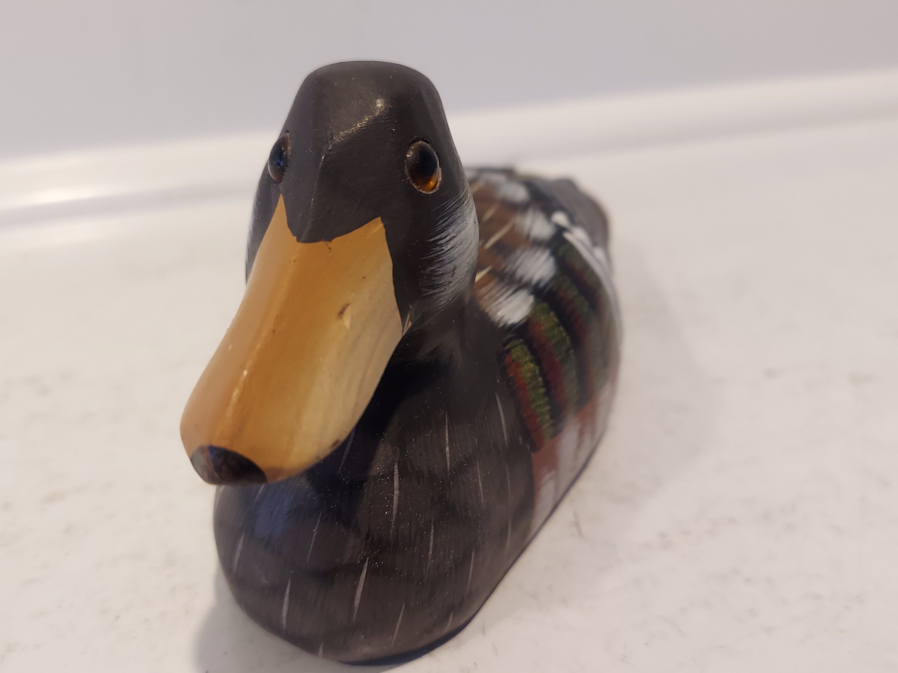 Collectible Stone Duck - Hand Painted Duck - High Level of Details - Etsy