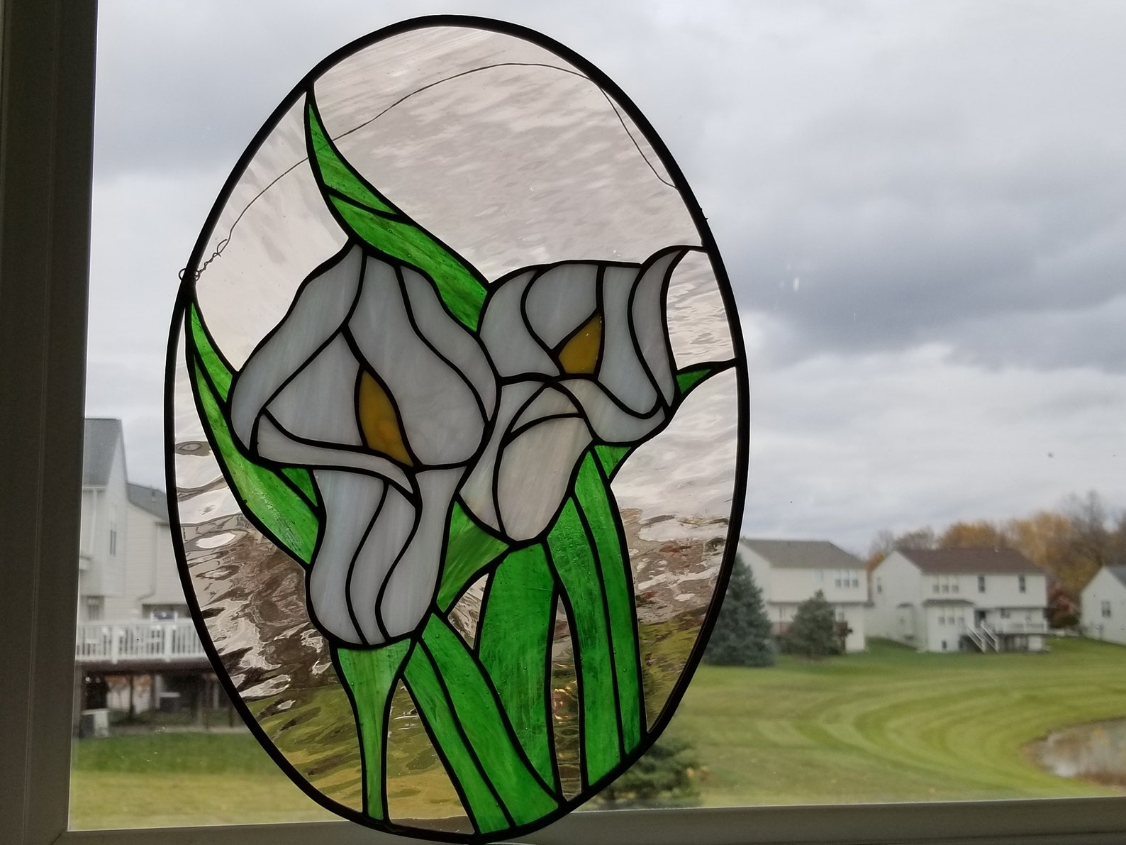 Calla Stained Glass Suncatcher Hand Made Stained Glass 14 - Etsy