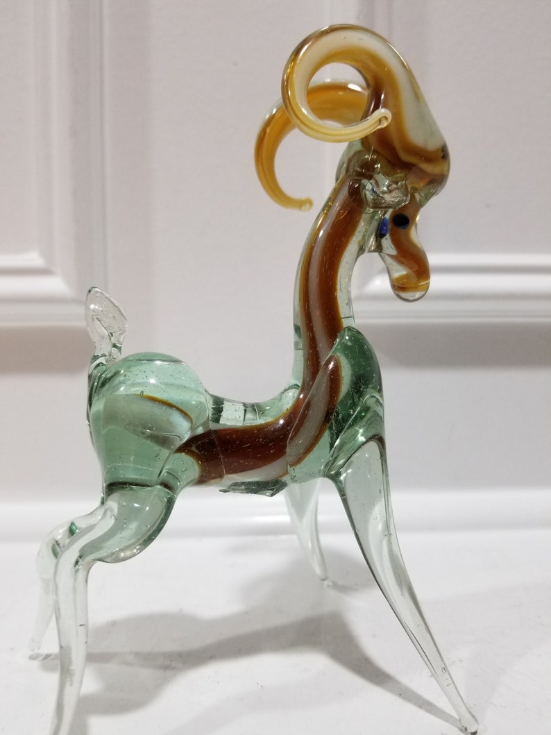Murano Venetian Art Glass Ram Figurine Italy - Etsy