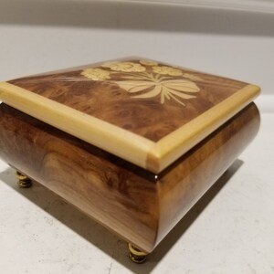 Floral Music Box - Floral Wood Jewelry Box - Original Music Box - Made ...