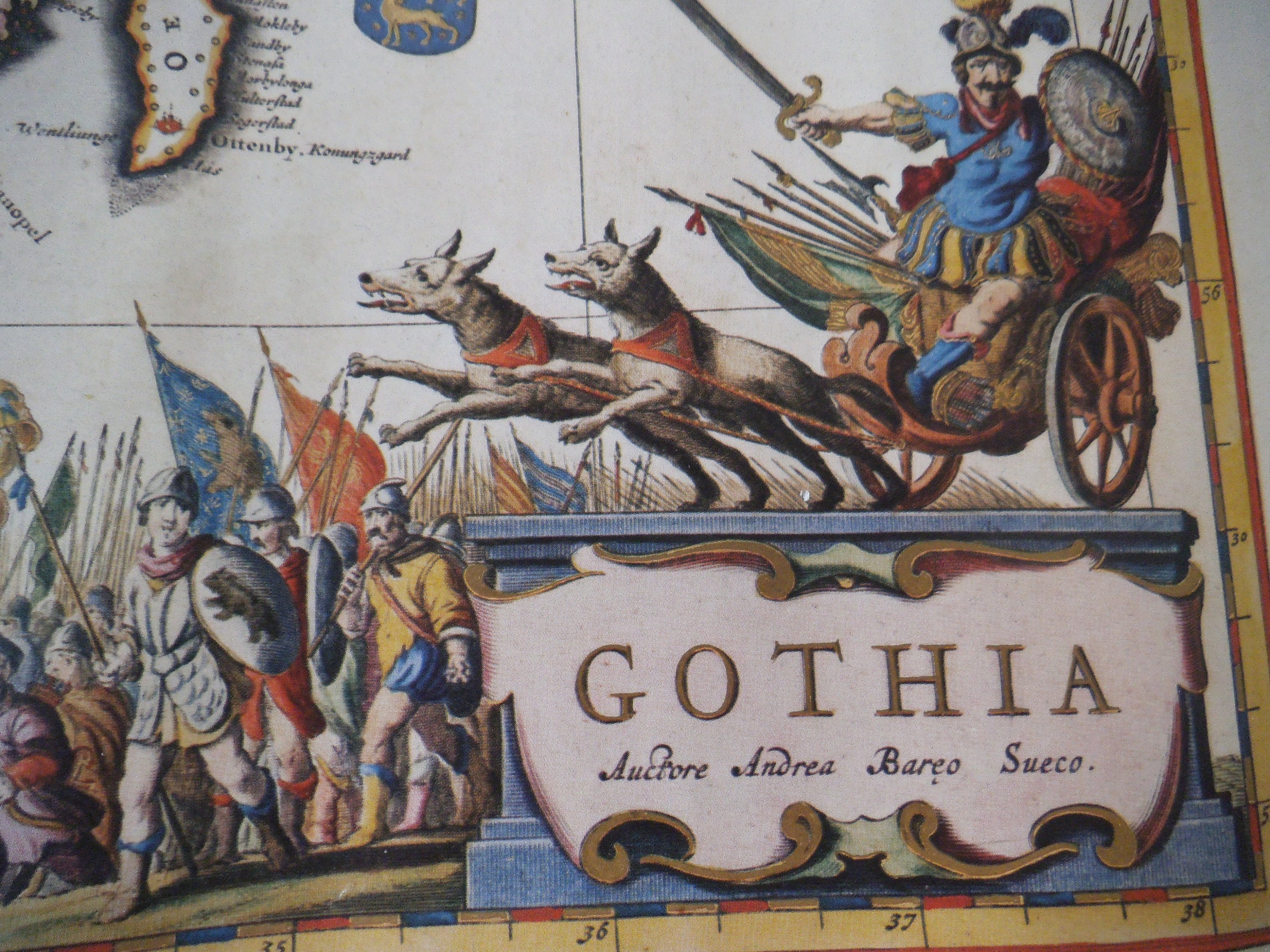 Gothia - Fine Old Color Example of Blaeu's Map of Southern Sweden - Etsy