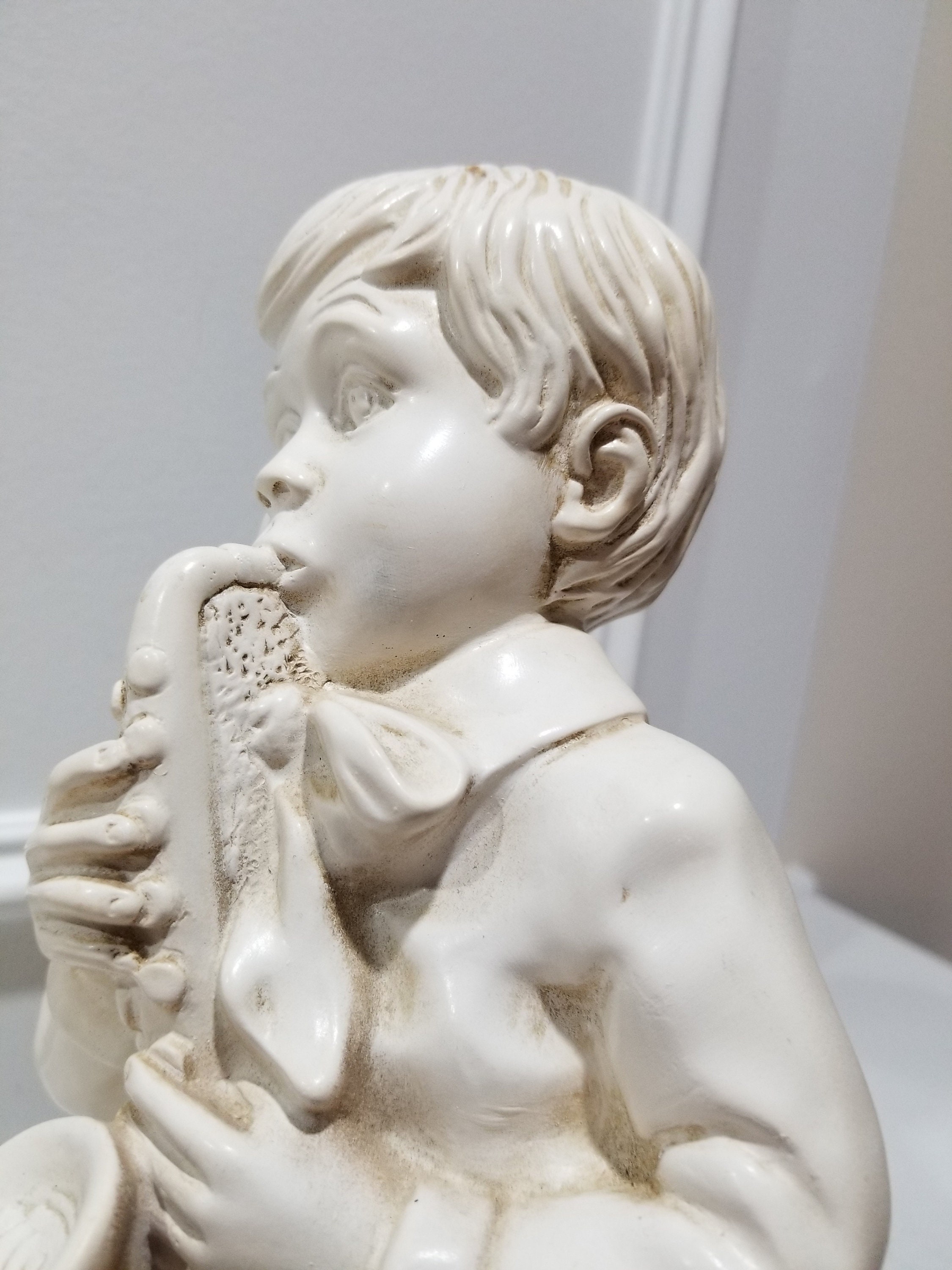 Pair of Universal Statuary Boy and Girl Statues Signed by | Etsy