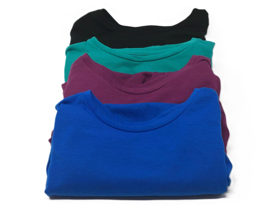 Women's Athletic T-shirt Set: 4 Solid Colors for Gym, Yoga, Workout ...