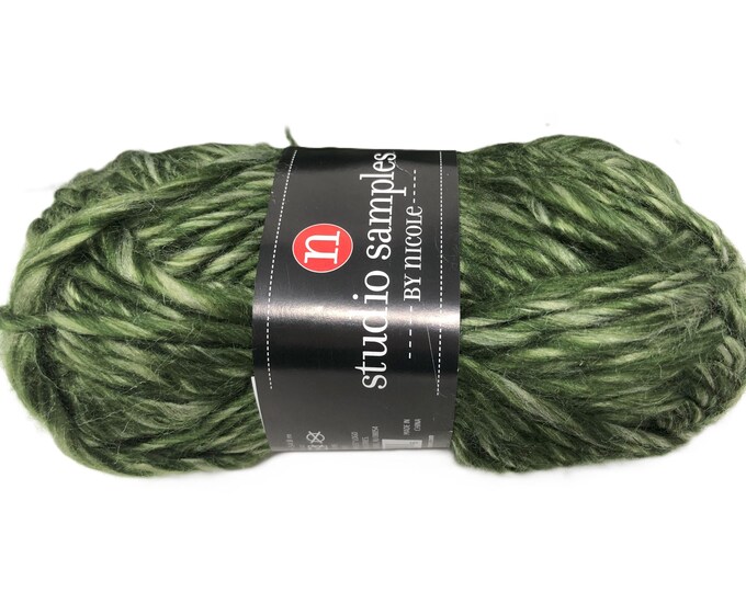 Rare Nicole Studio Heather Green Variegated Yarn - Discontinued Samples ...