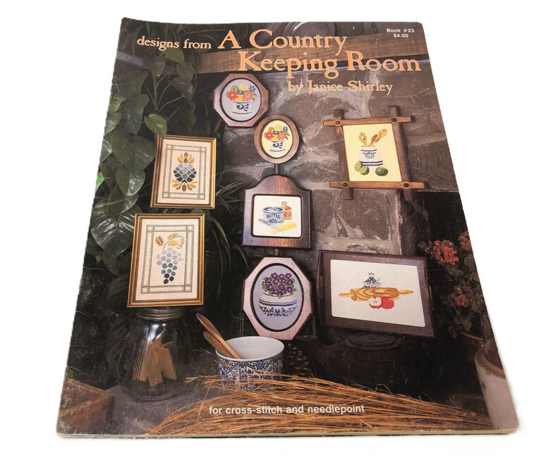 Vintage Country Cross Stitch Pattern Booklets Set - 3 Rustic Needlework ...