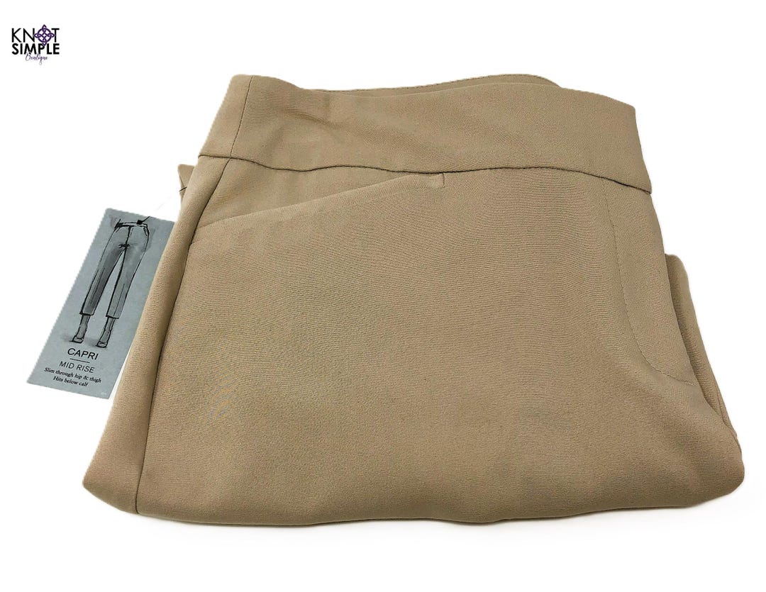 Elegant Tan Capris Trousers: Versatile Business Casual Straight Leg ...
