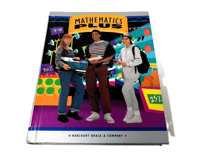 Vintage 1994 Mathematics Plus 8th Grade Textbook - Etsy