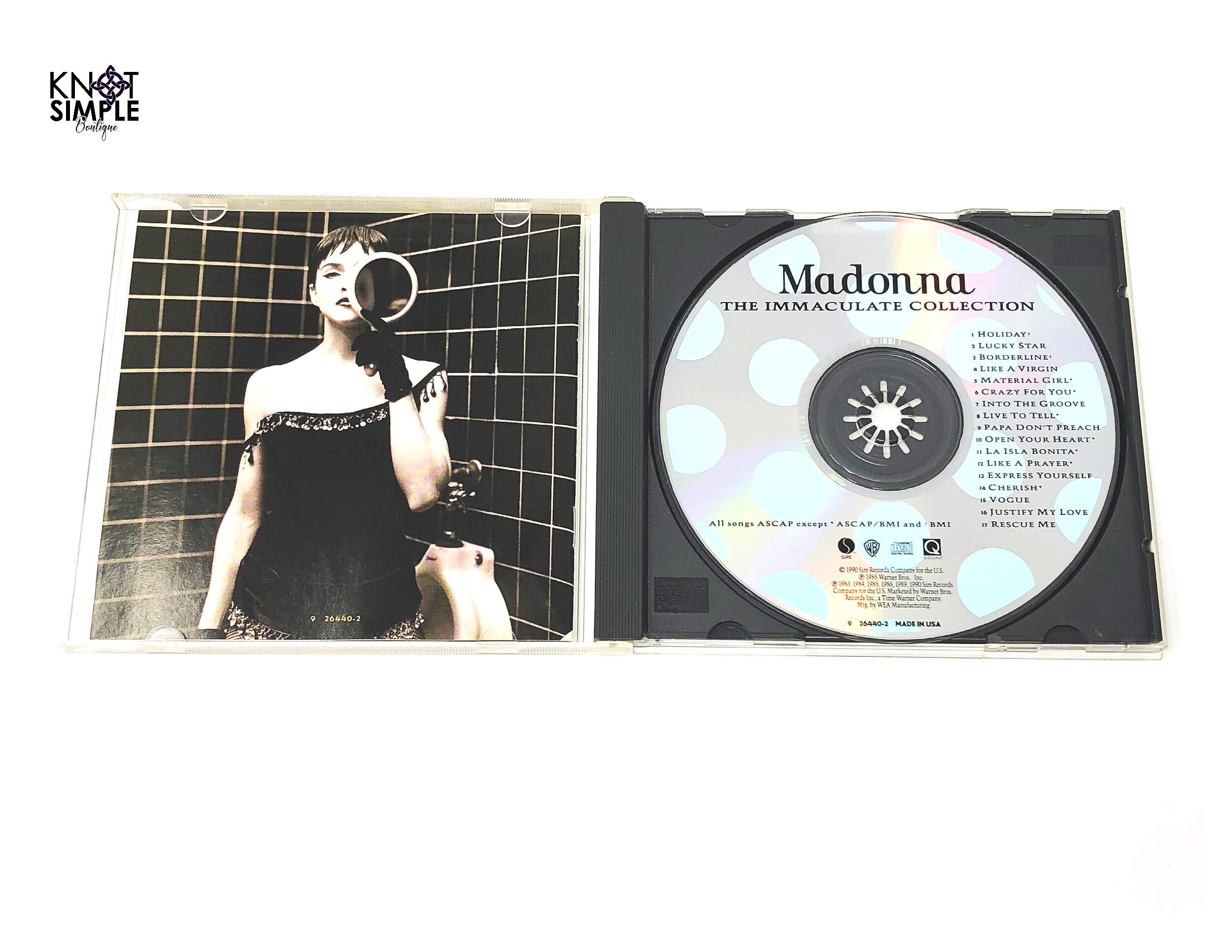 Madonna Cds the Immaculate Collection Music CD Vogue Borderline - Etsy