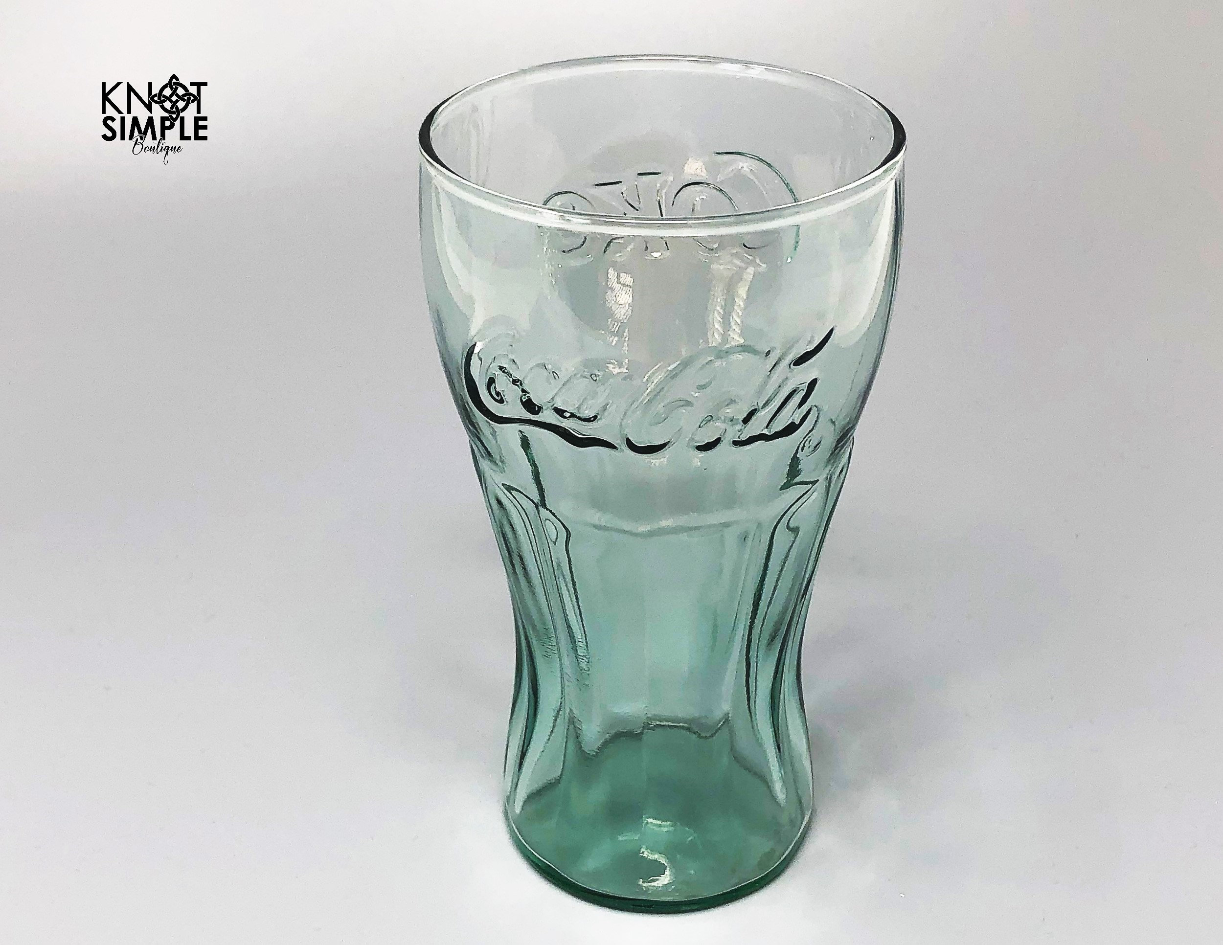 Coca Cola Glass Green Glassware Coca Cola Kitchen Coca - Etsy