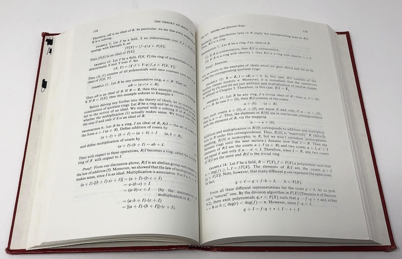 Vintage 1973 Hardcover Book Algebra First Course by Larry Joel ...