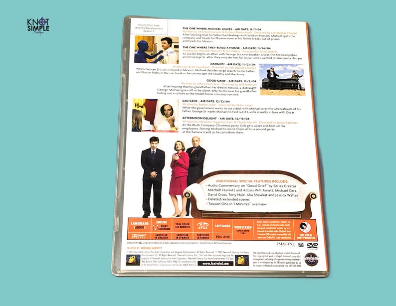 Arrested Development Season 2 DVD Box Set With Jason Bateman and ...