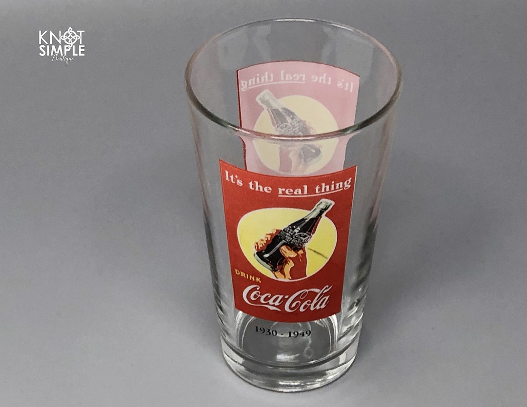 Coca Cola Retro Decor Glass 90s Nostalgia Libbey Glassware Classic Coke ...