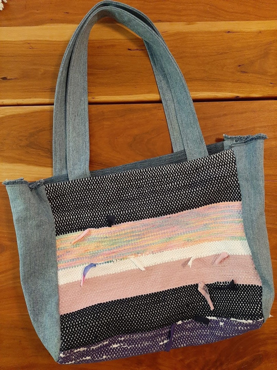Upcycled Bag, Unique Tote, Repurposed T-shirts, Reused Material ...