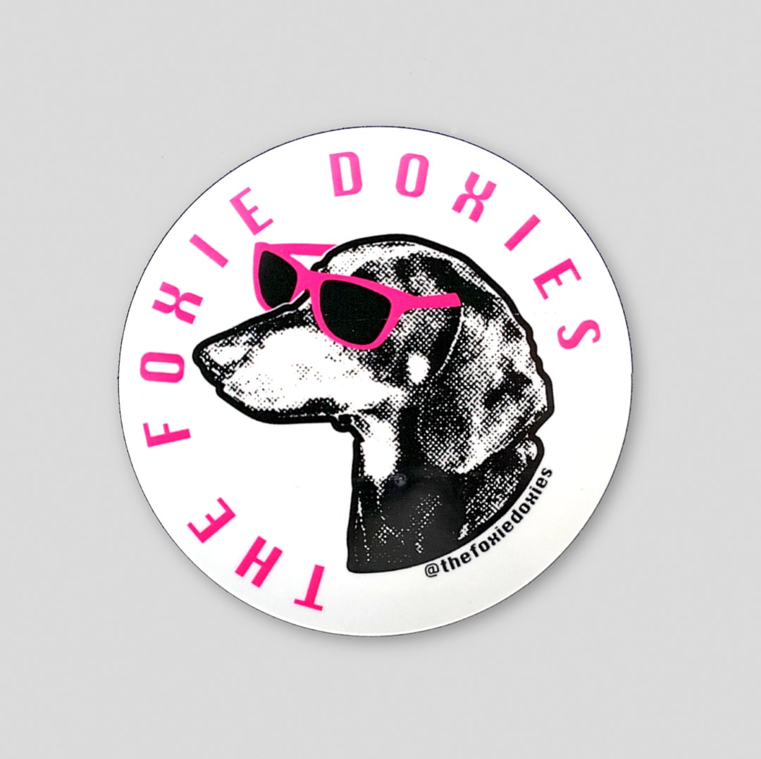 Buy THE FOXIE DOXIES Logo Stickers Dachshund Gift, Dachshund Art ...