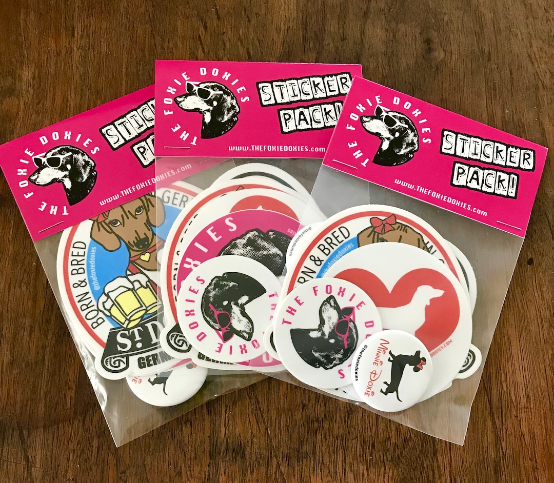 The FOXIE DOXIE Sticker Pack!! Dachshund Gift, Dachshund Art, Dachshund ...