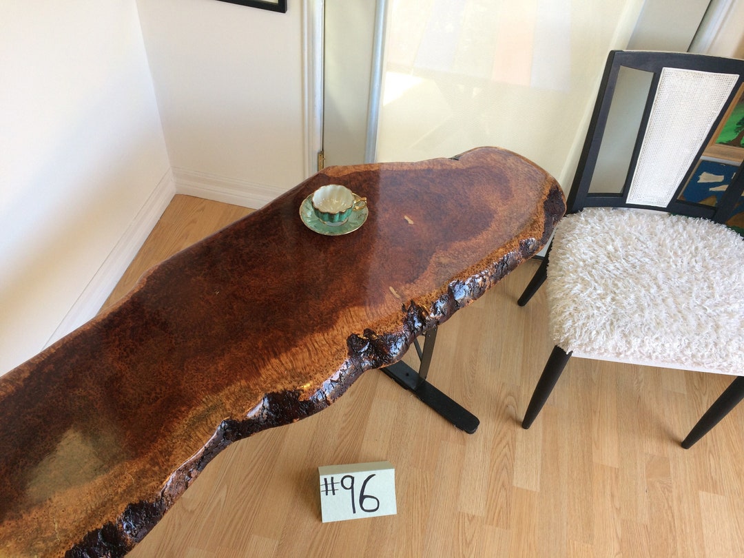 Live Edge Burl Table, Bird's Eye Grain, Burl Table, Redwood Burl Coffee ...