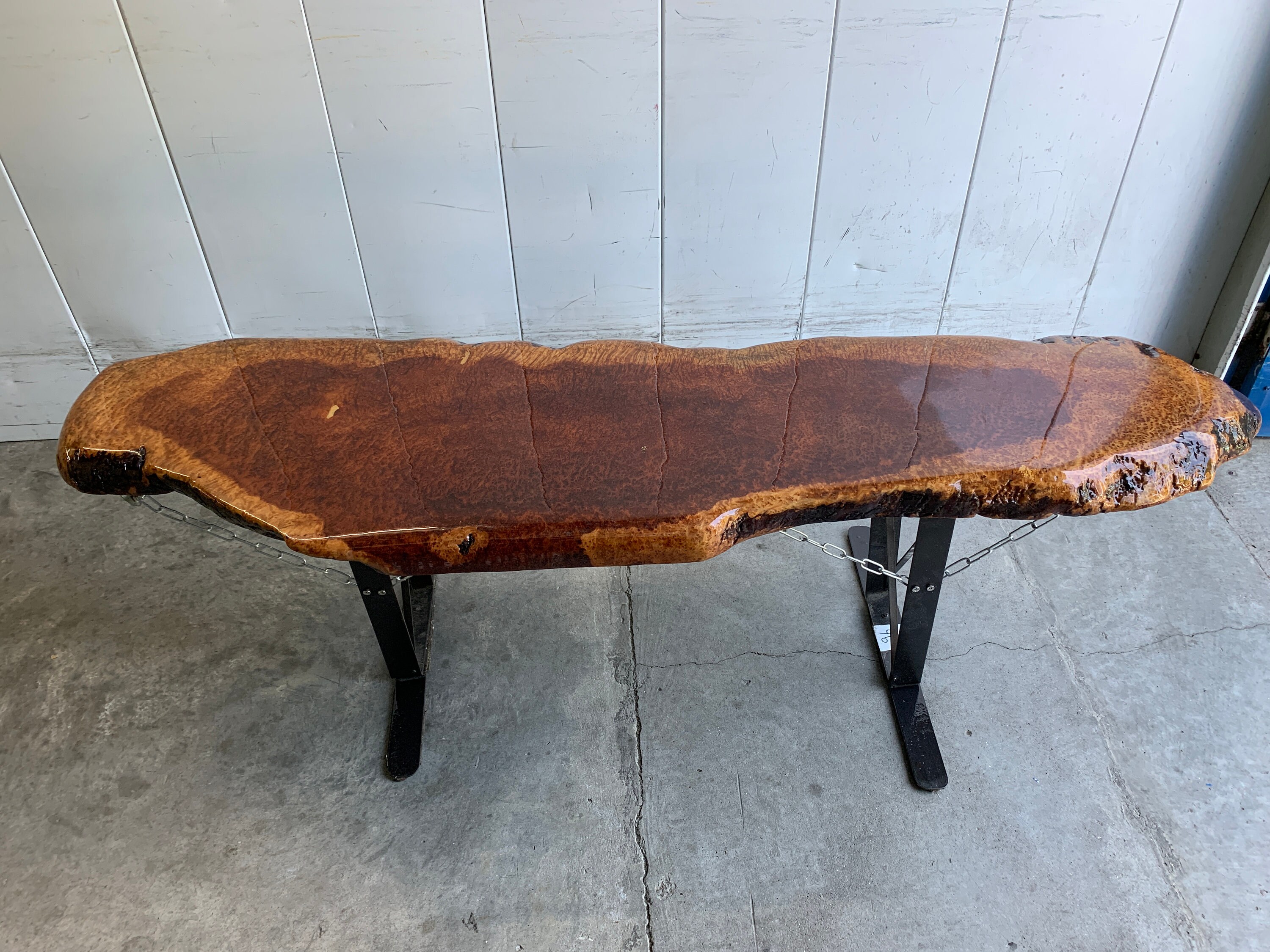 Live Edge Burl Table, Bird's Eye Grain, Burl Table, Redwood Burl Coffee ...