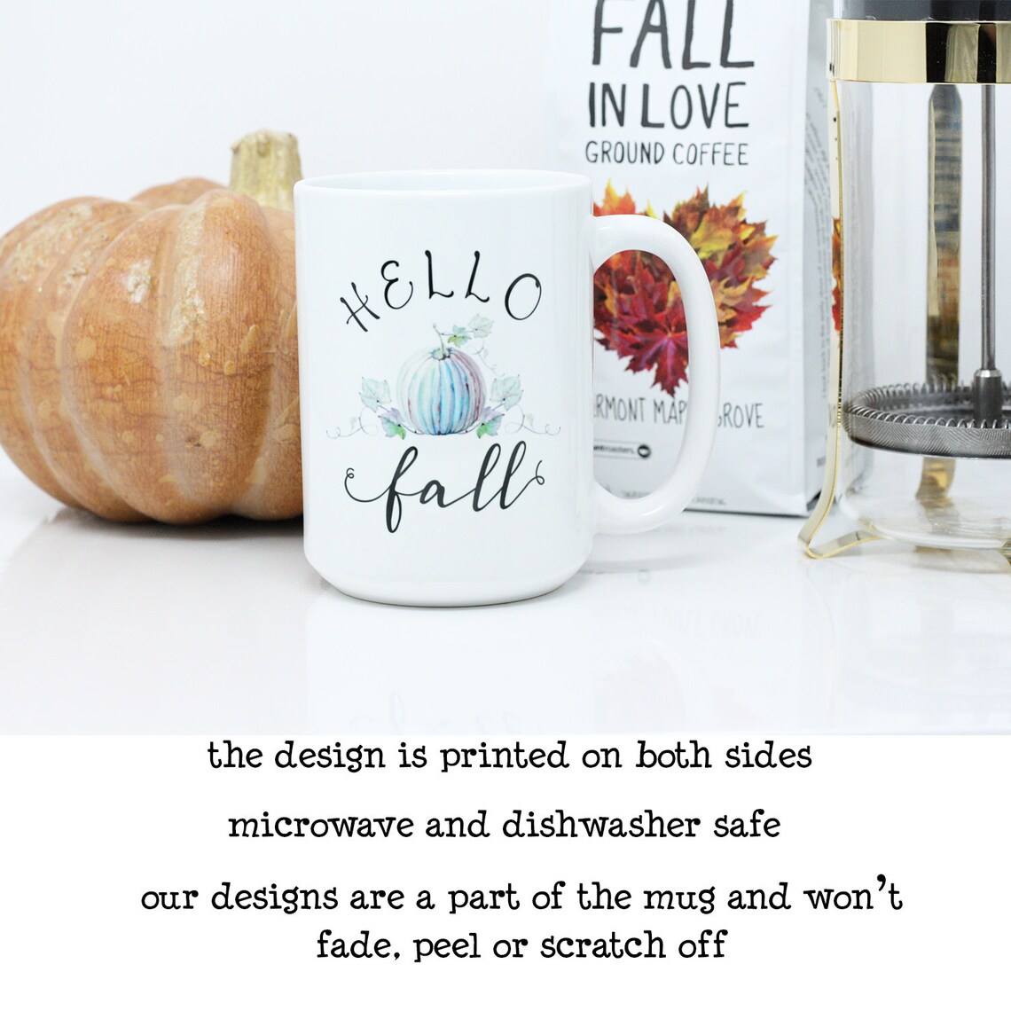 Hello Fall Mug Fall Mug Pumpkin Spice Pumpkin PSL - Etsy