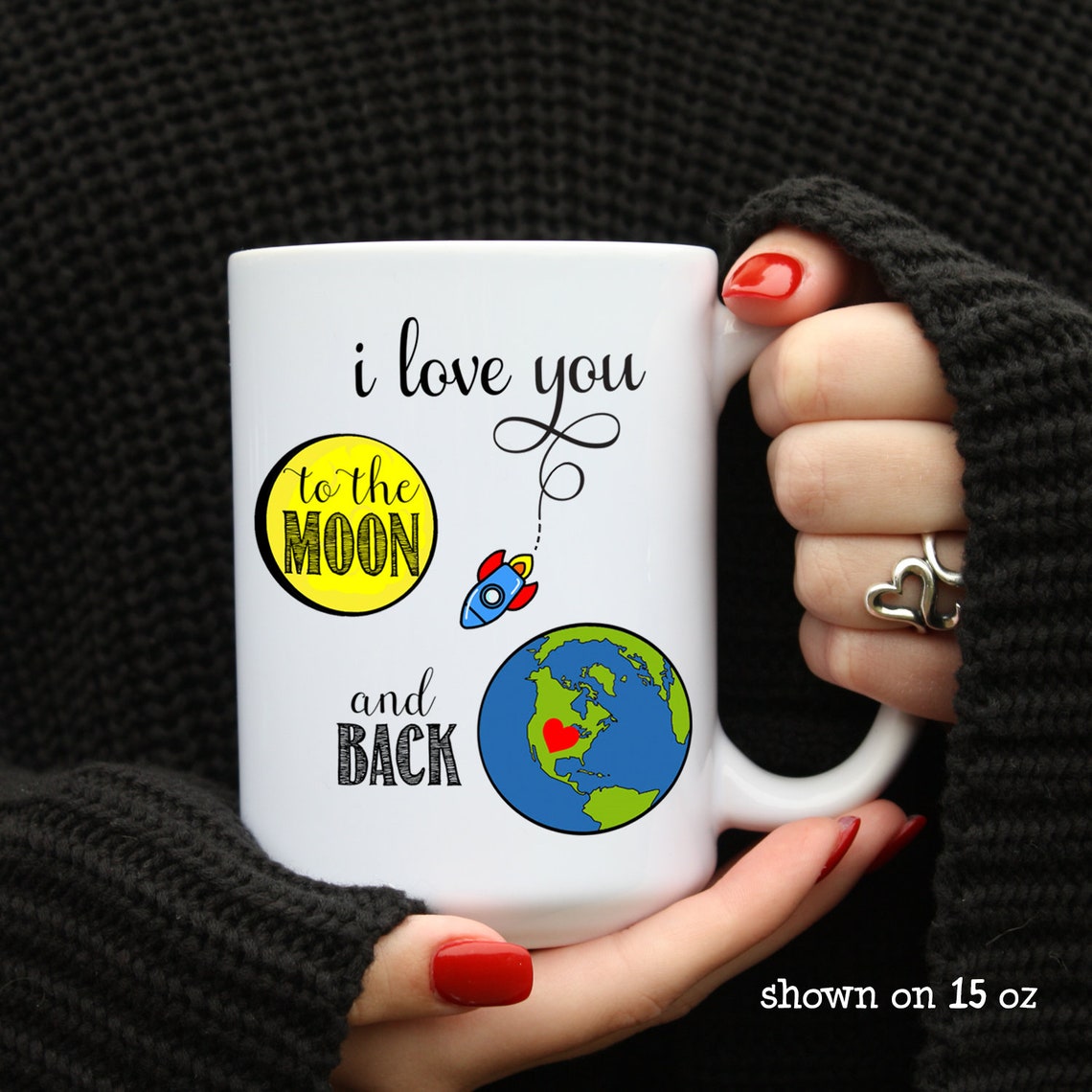 I Love You to the Moon and Back Mug Gift for Dad Gift for - Etsy