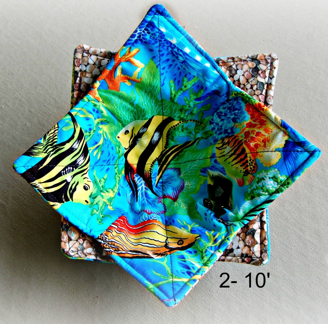 2 Piece Bowl Buddies Fish & Pebbles - Etsy