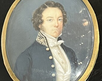 A Fine Georgian Portrait Miniature on Ivory of Sir Richard Digby Neave ...