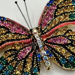 Butler and Wilson Butterfly Multicoloured Brooch Boxed - Etsy