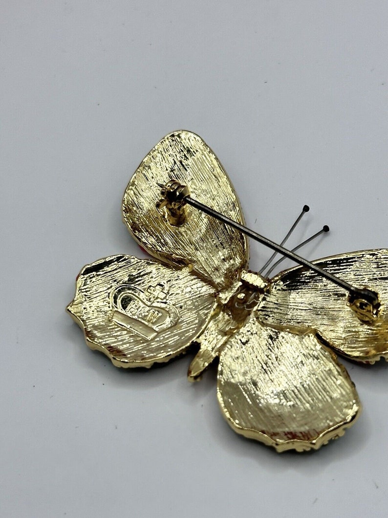 Butler and Wilson Butterfly Multicoloured Brooch Boxed - Etsy