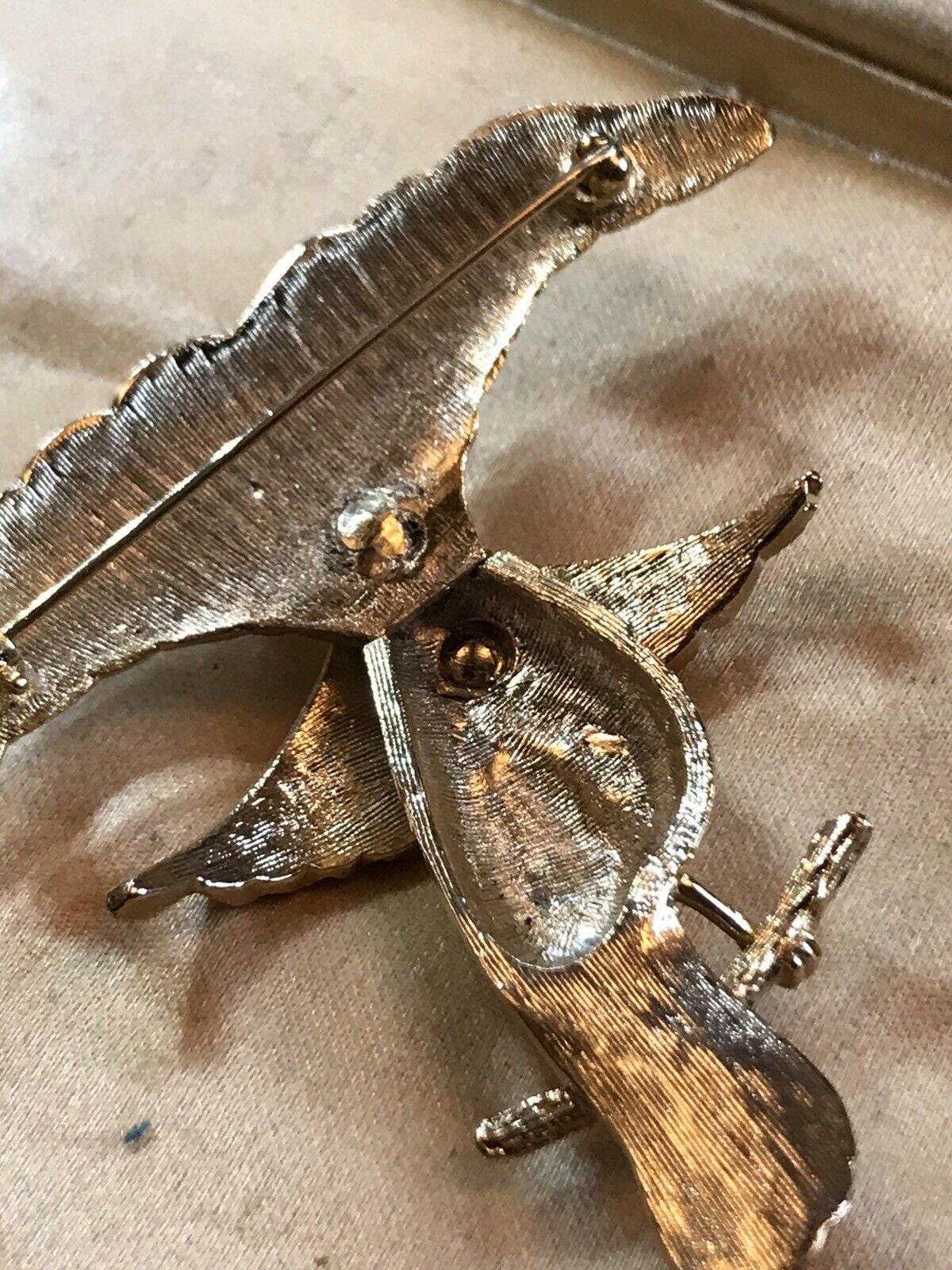 Vintage Gold Tone Exotic Bird Brooch - Etsy UK