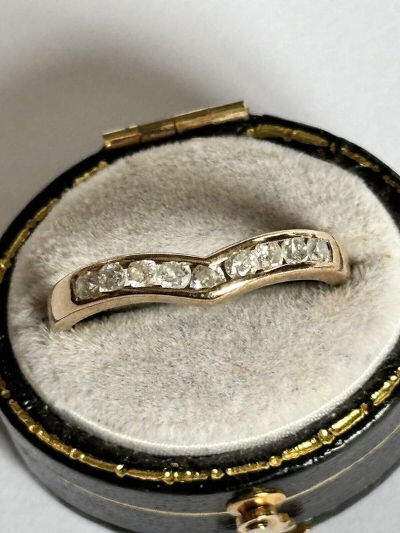 Wishbone ring channel set - Gem