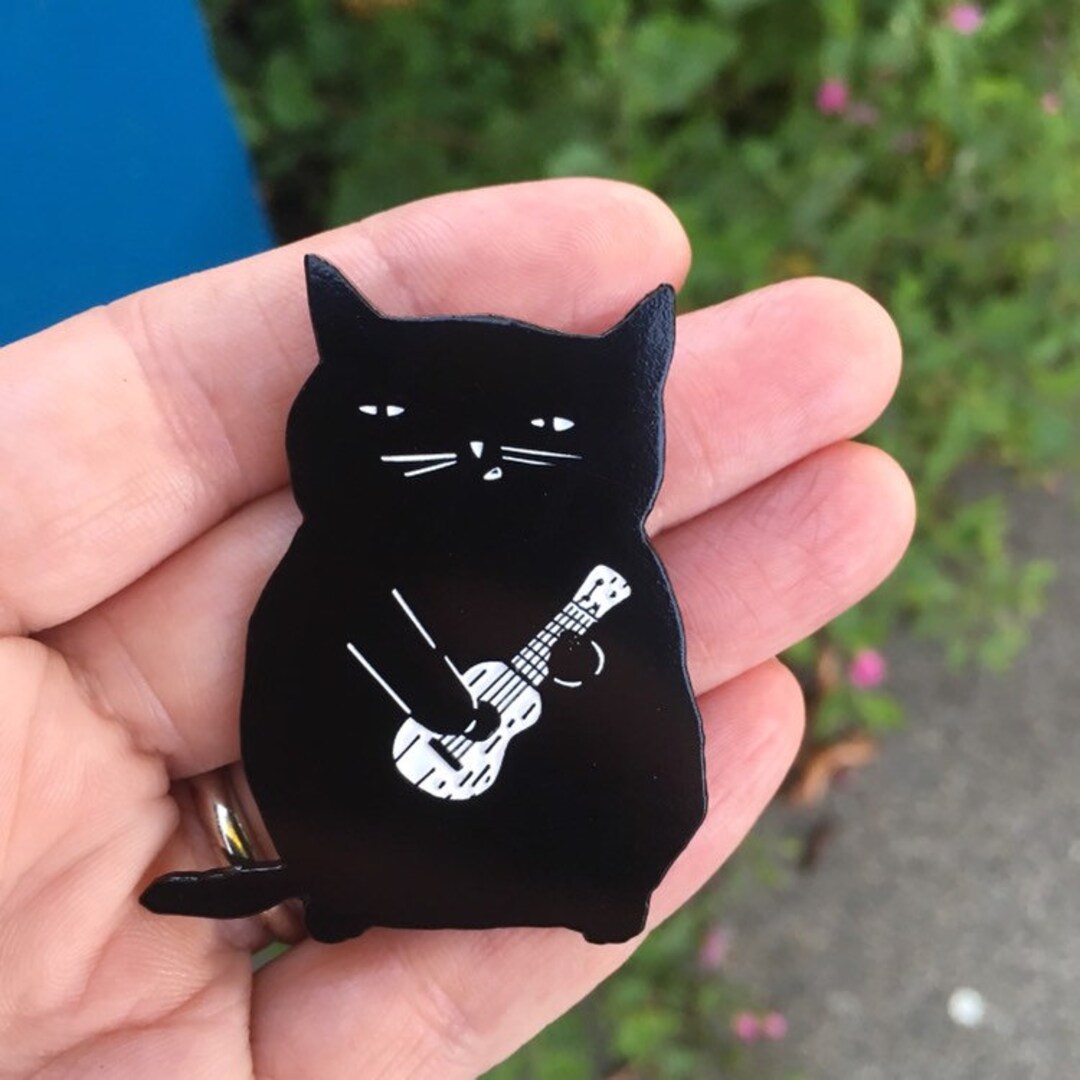 Ukulele Cat Enamel Pin (shipping Included!) for Cat Lovers and Ukulele ...