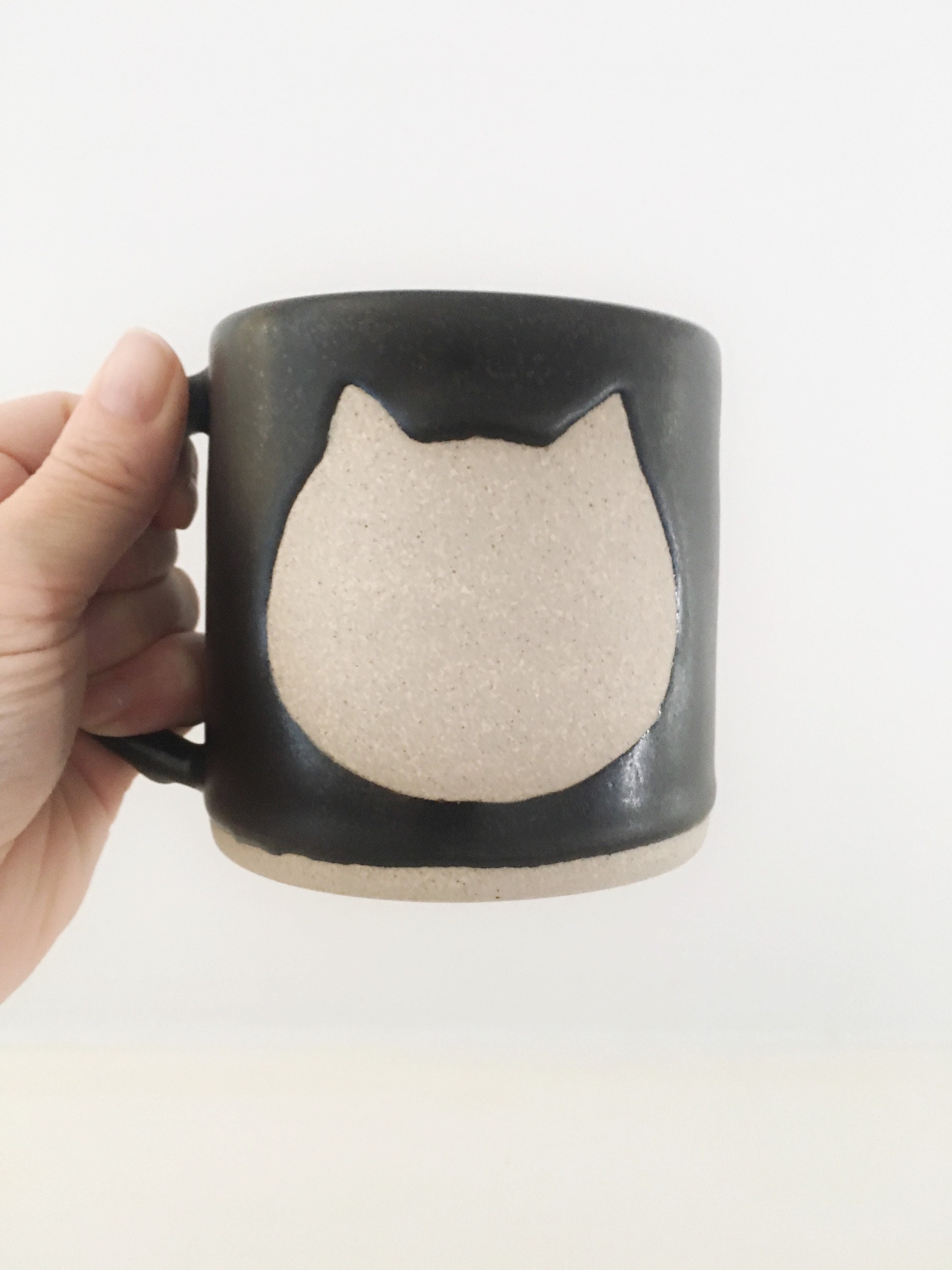 Ceramic Cat Coffee Mug - Handmade - limited edition rustic pottery ...