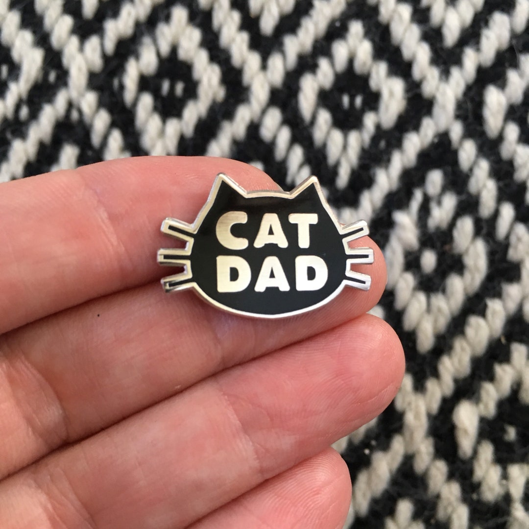 Cat Dad Enamel Pin + Free Shipping (no Minimum!) - Etsy