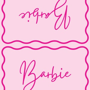 Barbie Themed Hen's Invite & Signage - Etsy