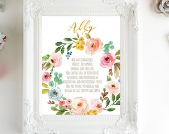 Juliet / Juliette Printable Kids Gift Name Meaning Art Baby - Etsy