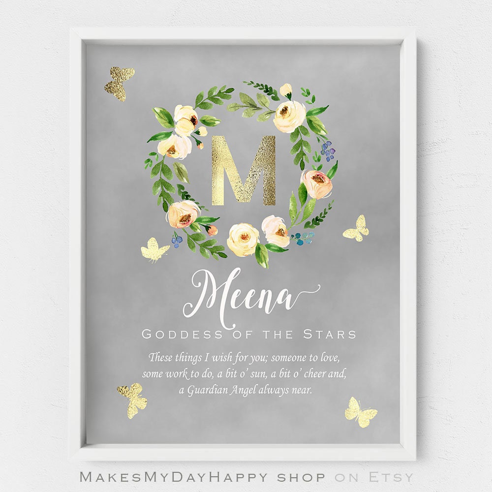 Melina Personalized Name Meaning,bees Hives Honeycombs,nursery Honey ...