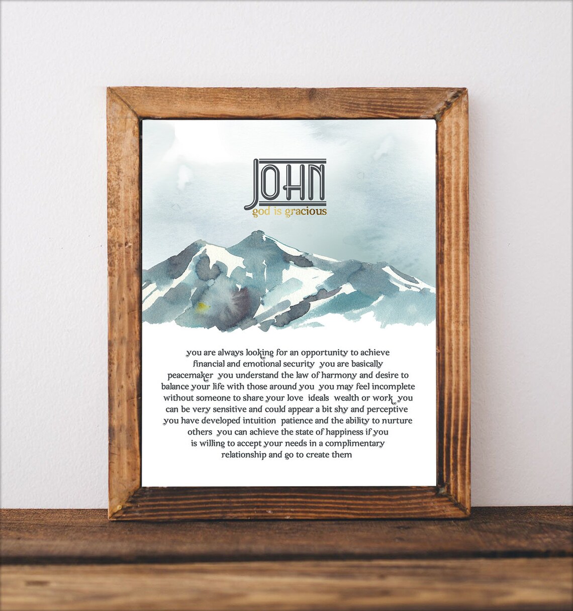 Micah Custom Name Wall Artpersonalized Name Meaning With - Etsy