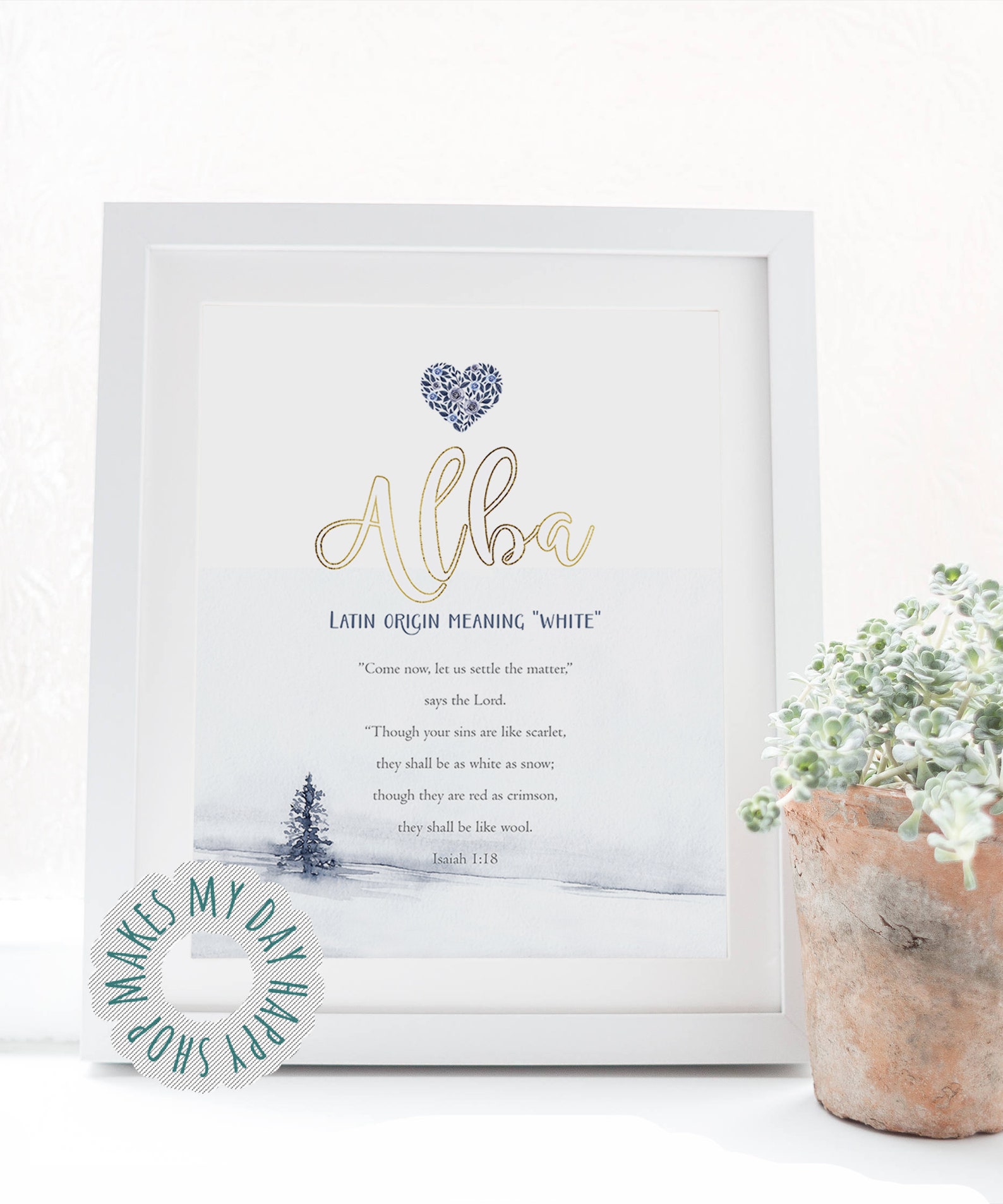 Anna Name Meaningfloral Sign Name Wall Artcustom First - Etsy